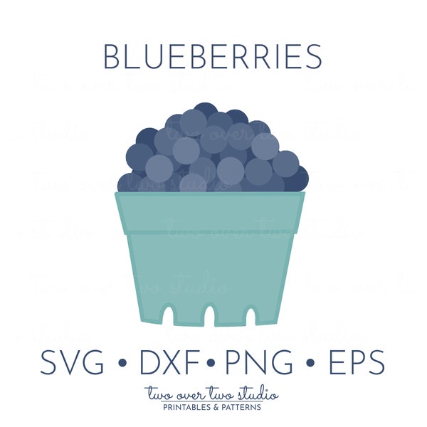 Blueberry Clipart - Etsy