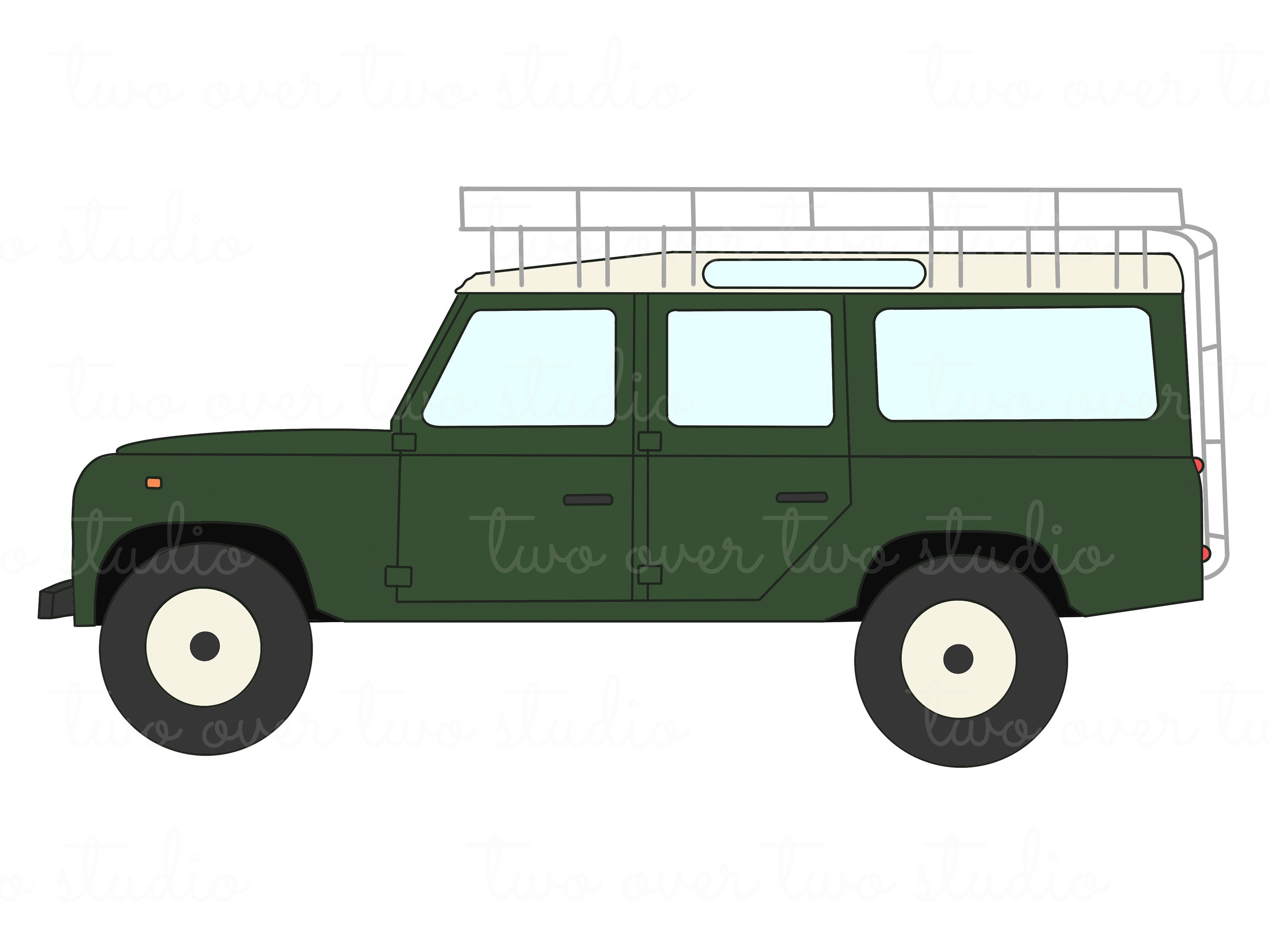 Land Rover Defender SVG File, Commercial Use, Preppy Truck Clipart, SUV ...