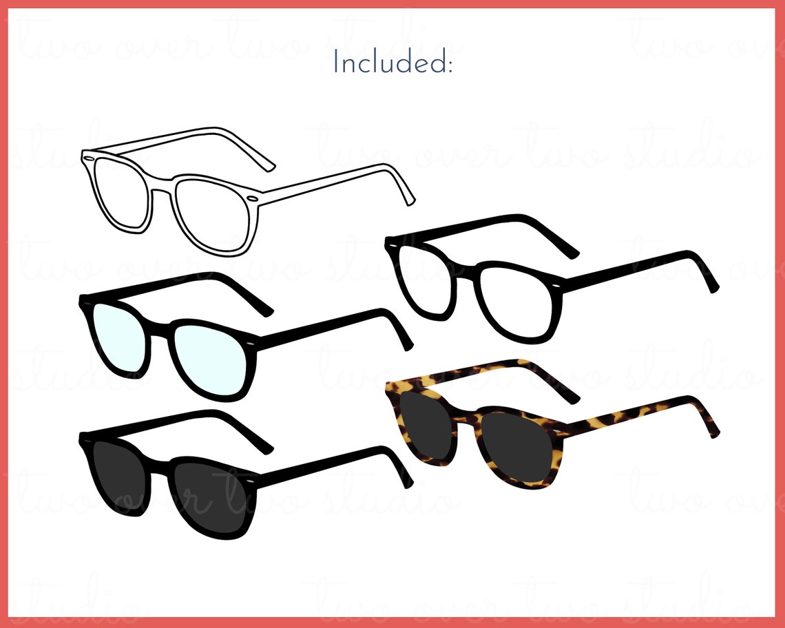 Glasses SVG File, Glasses Cut File, Black Reading Glasses Clipart ...