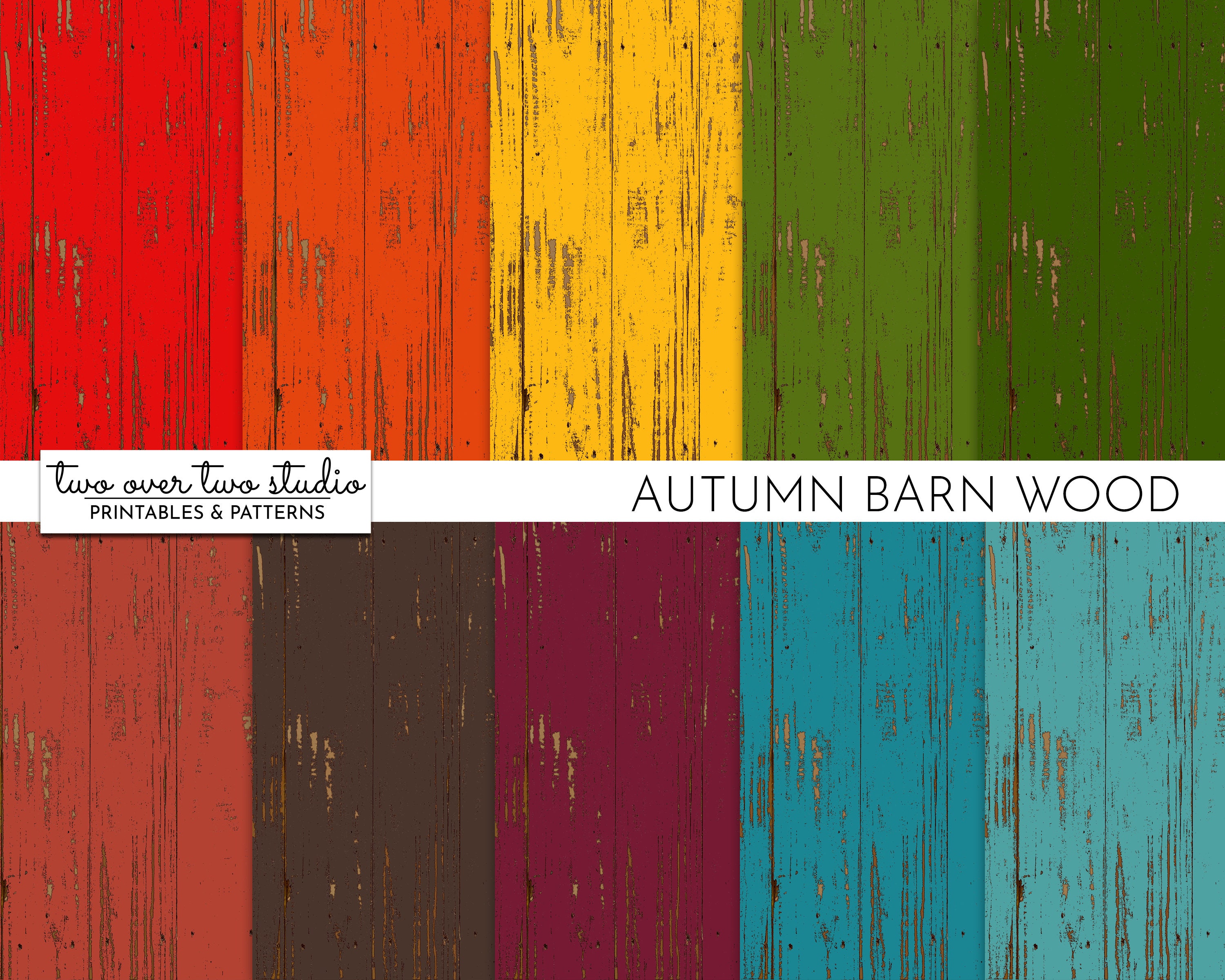 Autumn Barn Wood Digital Paper, Rustic Wood, Fall Weathered Wood ...