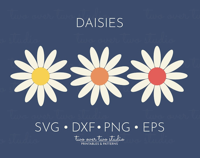 Daisy Clip Art, Cone Flower Photoshop Brush, Daisies Line Art Stamps ...