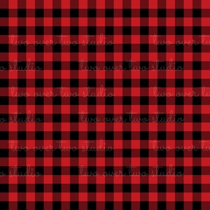 Buffalo Plaid Digital Paper, Commercial Use, Check, Lumberjack, in Red ...