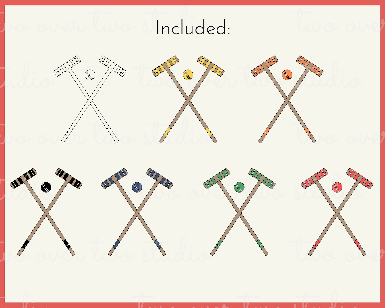 Croquet SVG File, Commercial Use, Croquet Clipart, Croquet Cut File ...
