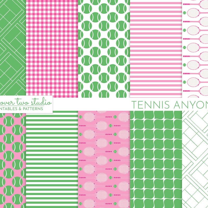 Tennis Digital Paper - Etsy