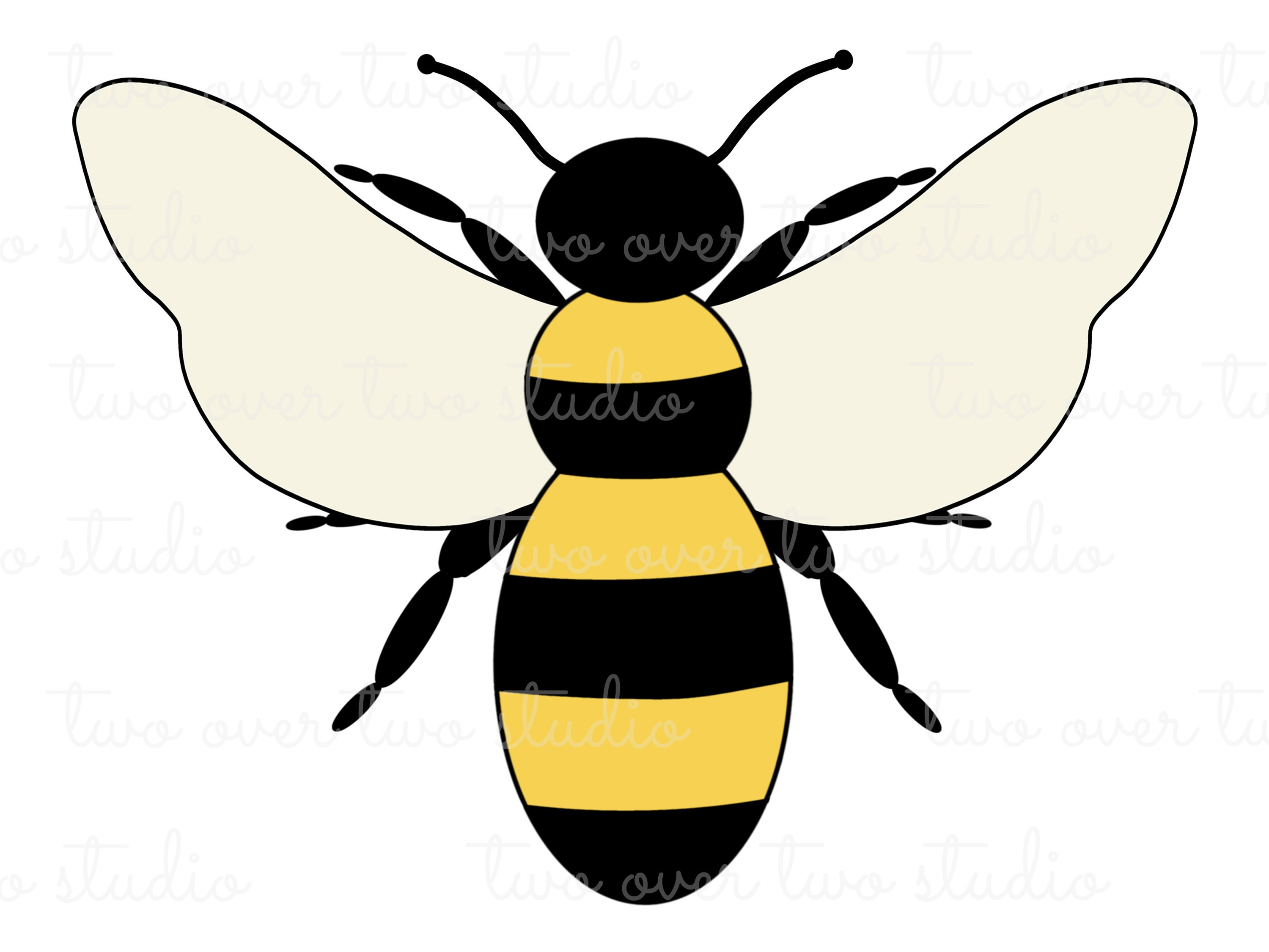 Bee Clipart, Commercial Use, Honey Bee Clip Art, Bee SVG, Drawing or ...