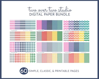 Striped Digital Paper Preppy Stripe Pattern Commercial Use | Etsy