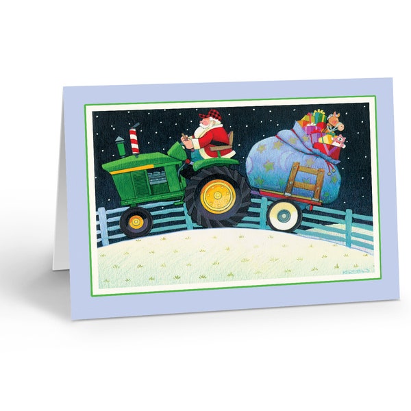 Tractor Christmas Cards - Etsy