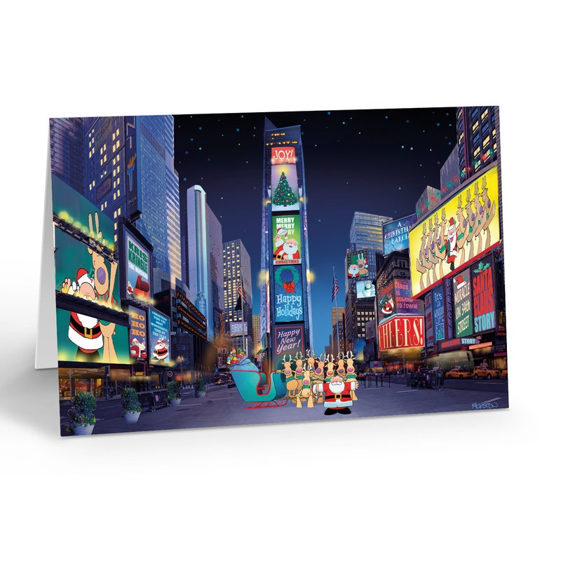 New York Christmas Card - Etsy