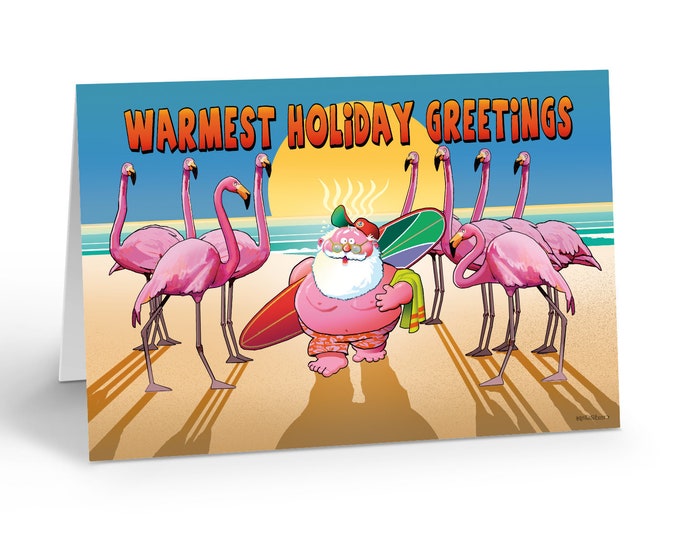 Too Much Sun Funny Christmas Card 18 Cards & Envelopes | Etsy