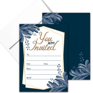 Fill-in Party Invitation - 25 Invitations & Envelopes - You Are Invited ...