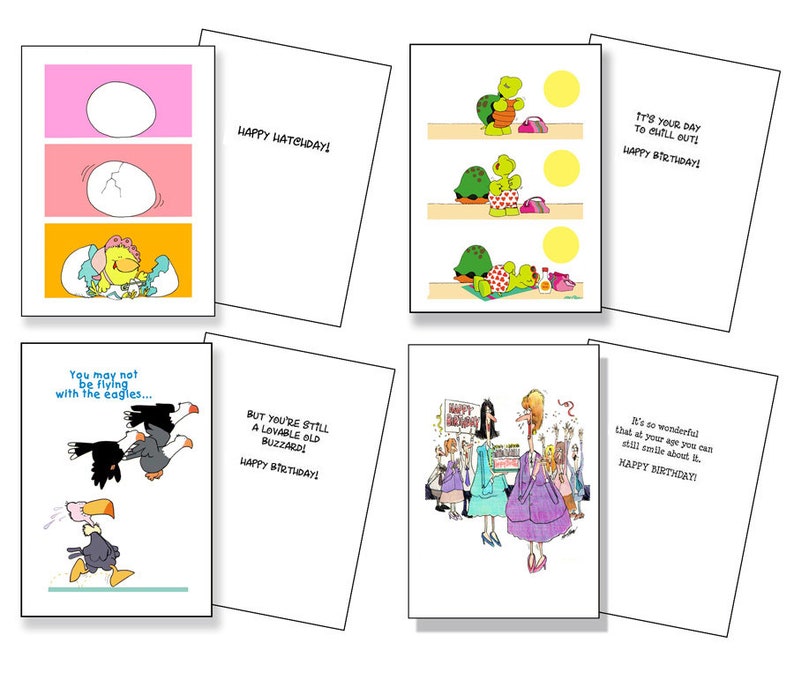 Funny Birthday Card Assorted Pack of 24 Cards & 25 Envelopes | Etsy