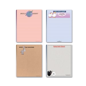 Funny Notepad Assorted Pack - 4 Funny Office Notepads - 662 - Etsy