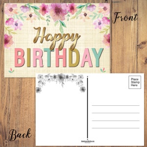 Birthday Postcards - Assorted Set of 50 4 X 6 Birthday Postcard ...