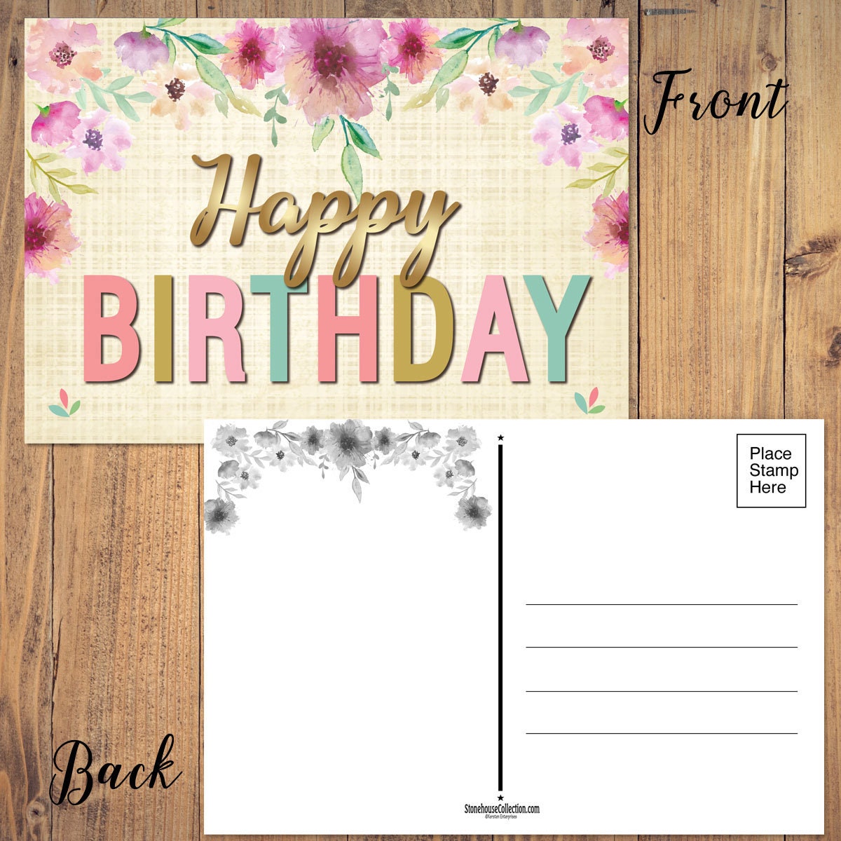 Birthday Postcards Assorted Set of 50 4 X 6 Birthday | Etsy