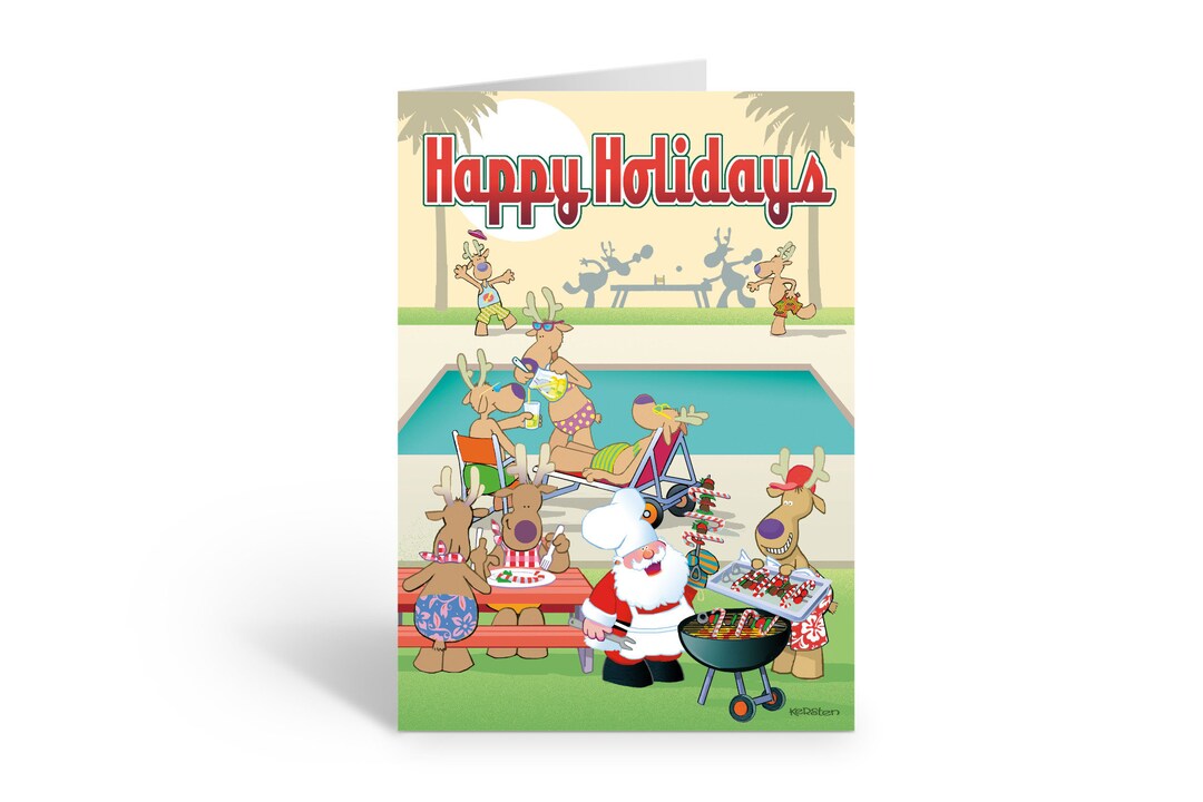 Christmas Pool Party Card - 18 Pool Cards & Envelopes - 30033 - Etsy