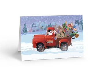 Christmas Cards Red Truck - Etsy