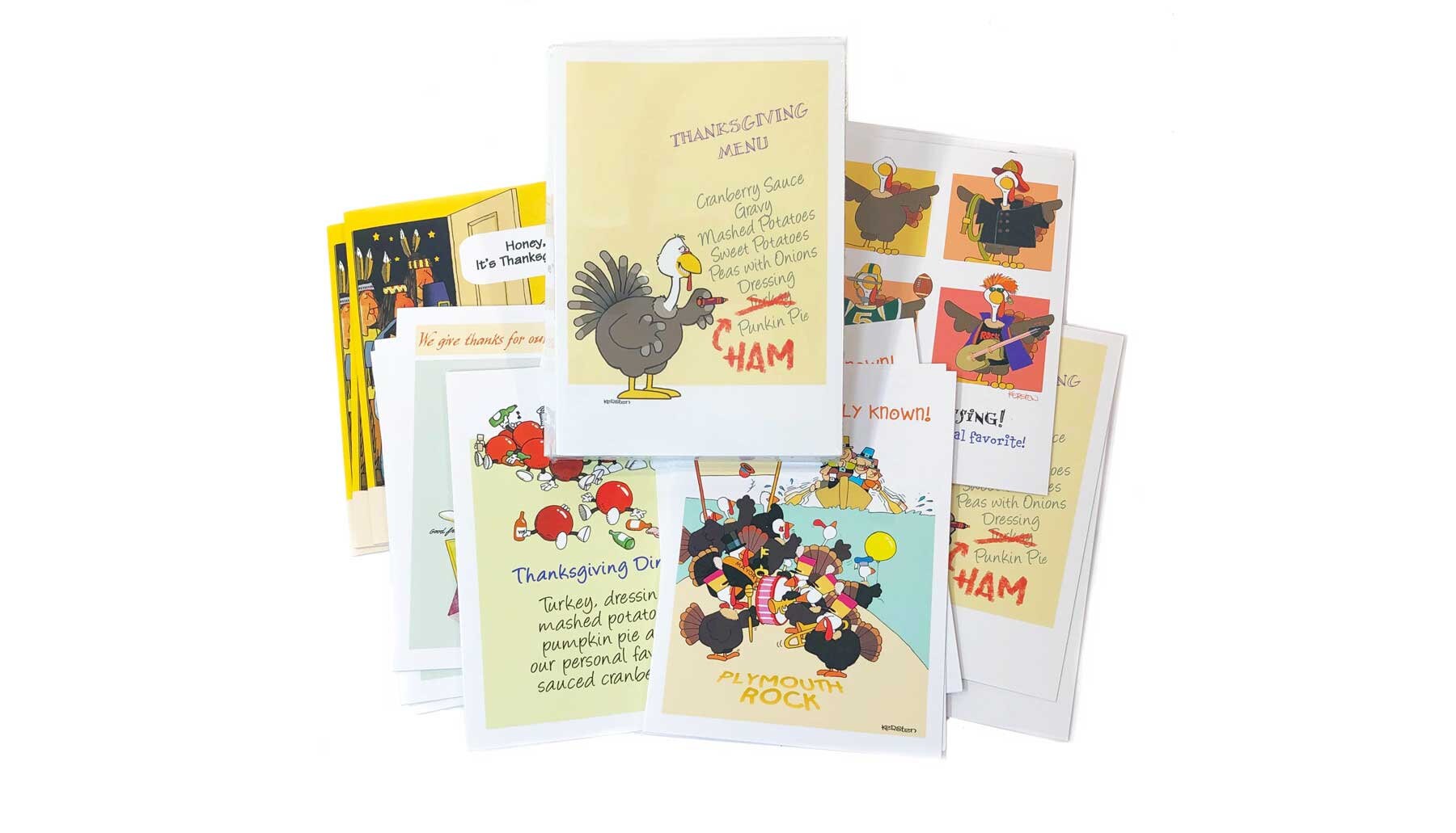 Thanksgiving Card Variety Pack 18 Funny Thanksgiving Cards & - Etsy