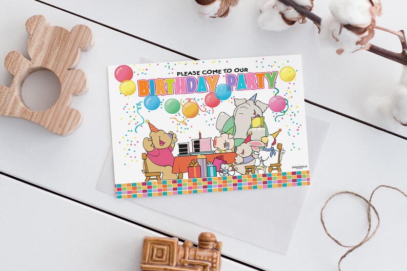 Kids Birthday Party Invitations 25 Invites & Envelopes - Etsy