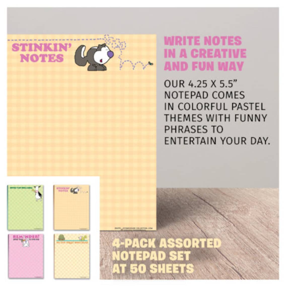 Assorted Funny Notepads A Set of 4 Humorous Pads 619 - Etsy