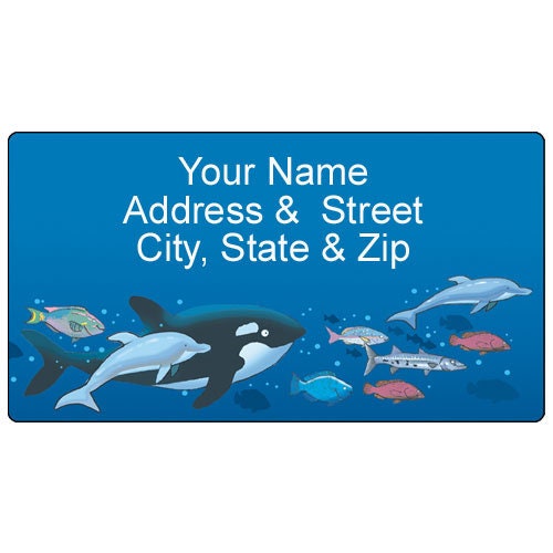 Ocean Friends Personalized Return Address Label -sea Life Themed ...