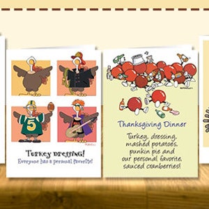 Thanksgiving Card Variety Pack - 18 Funny Thanksgiving Cards ...