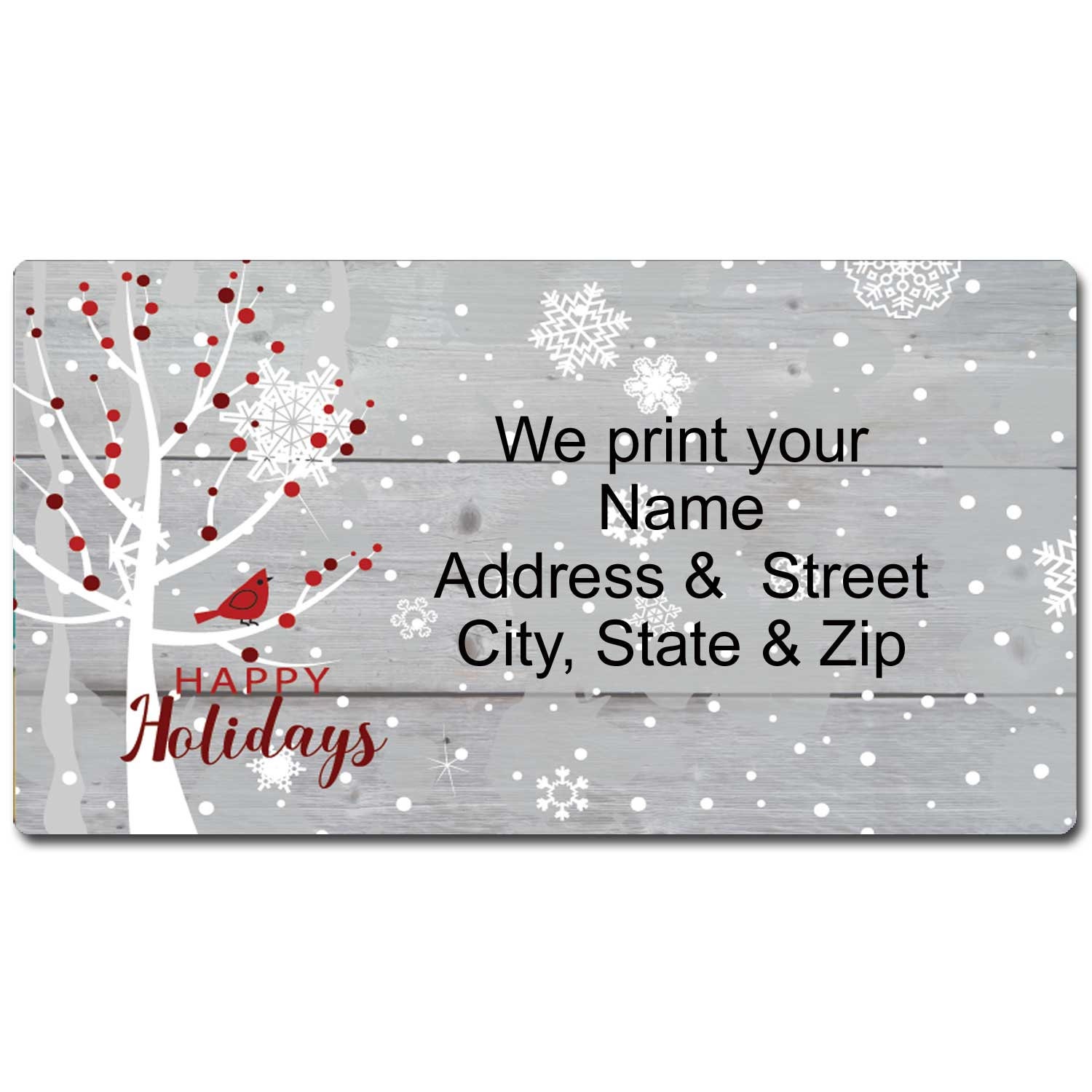 Winter Tree Personalized Christmas Return Address Label | Etsy