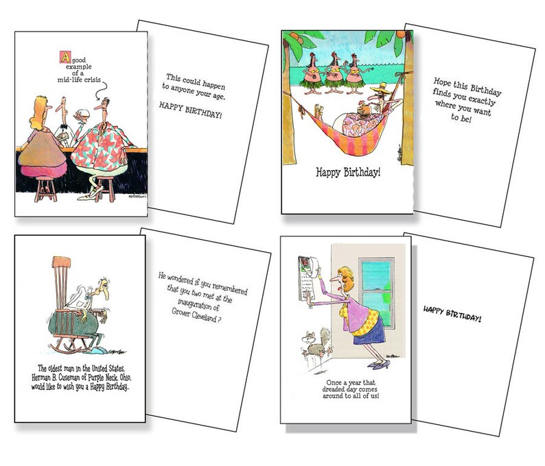 Funny Birthday Card Assorted Pack of 24 Cards & 25 Envelopes | Etsy