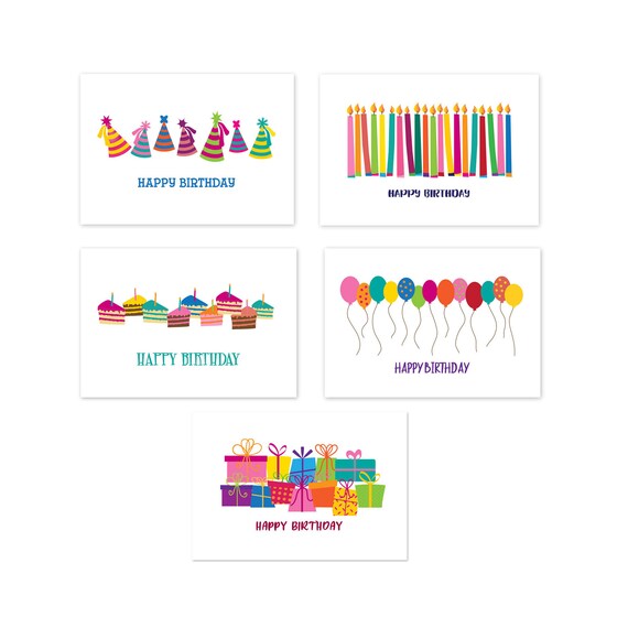 Set of 50 Assorted Happy Birthday Postcards Full Color Both | Etsy