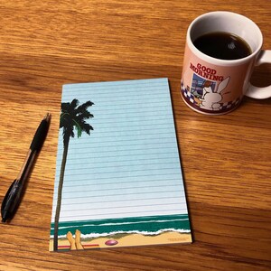 Beach to Do List Magnetic Notepad - 8.5" X 5.5" - Palm Tree Notepads ...