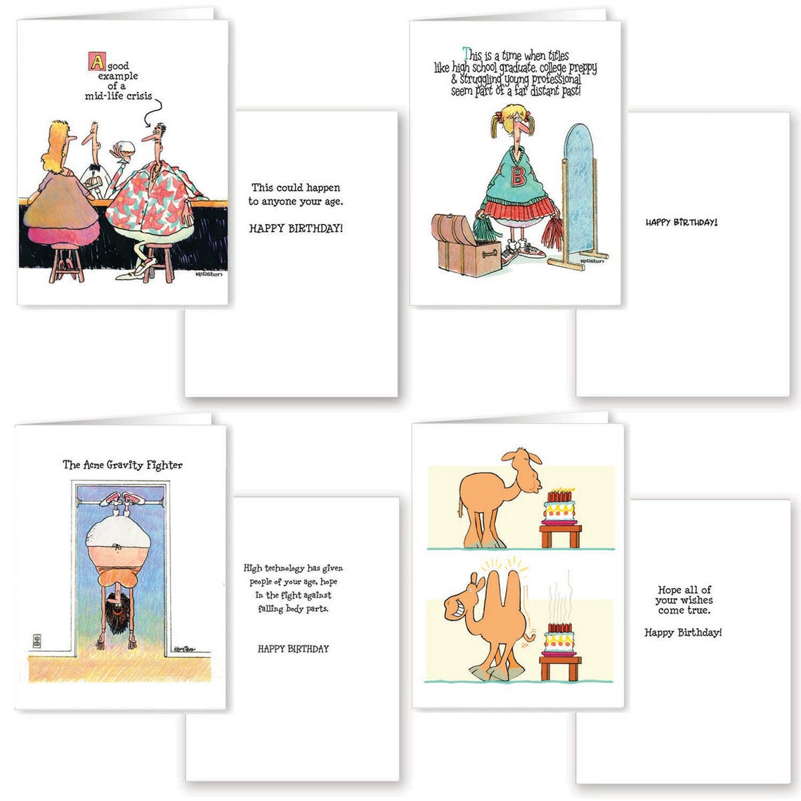 Funny Birthday Card Assorted Pack 18 Cards & Envelopes 5x7 | Etsy