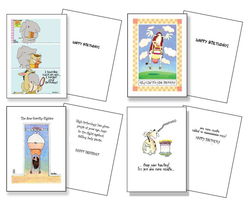 Funny Birthday Card Assorted Pack of 24 Cards & 25 Envelopes | Etsy