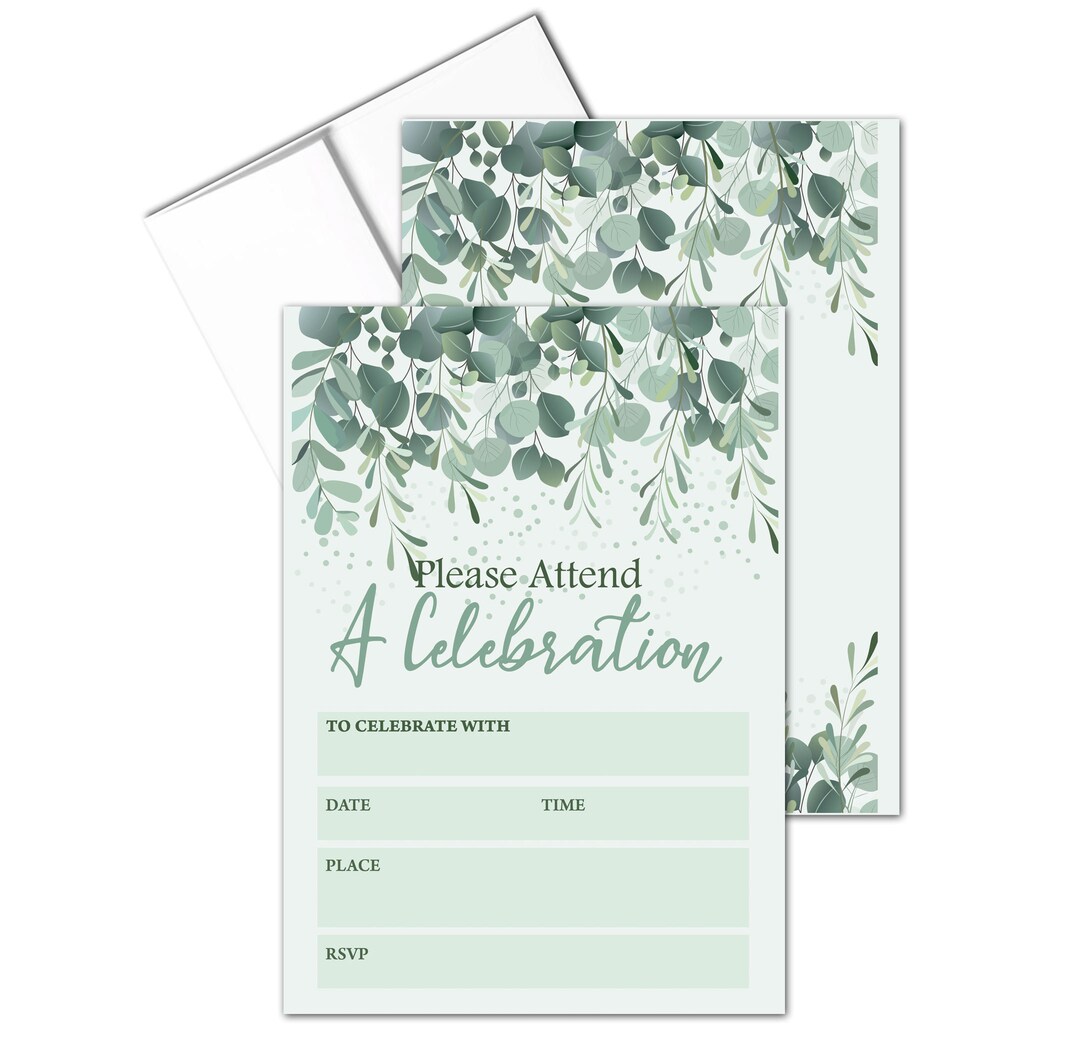 Fill-in Party Invitation - 25 Invitations & Envelopes - Weddings ...