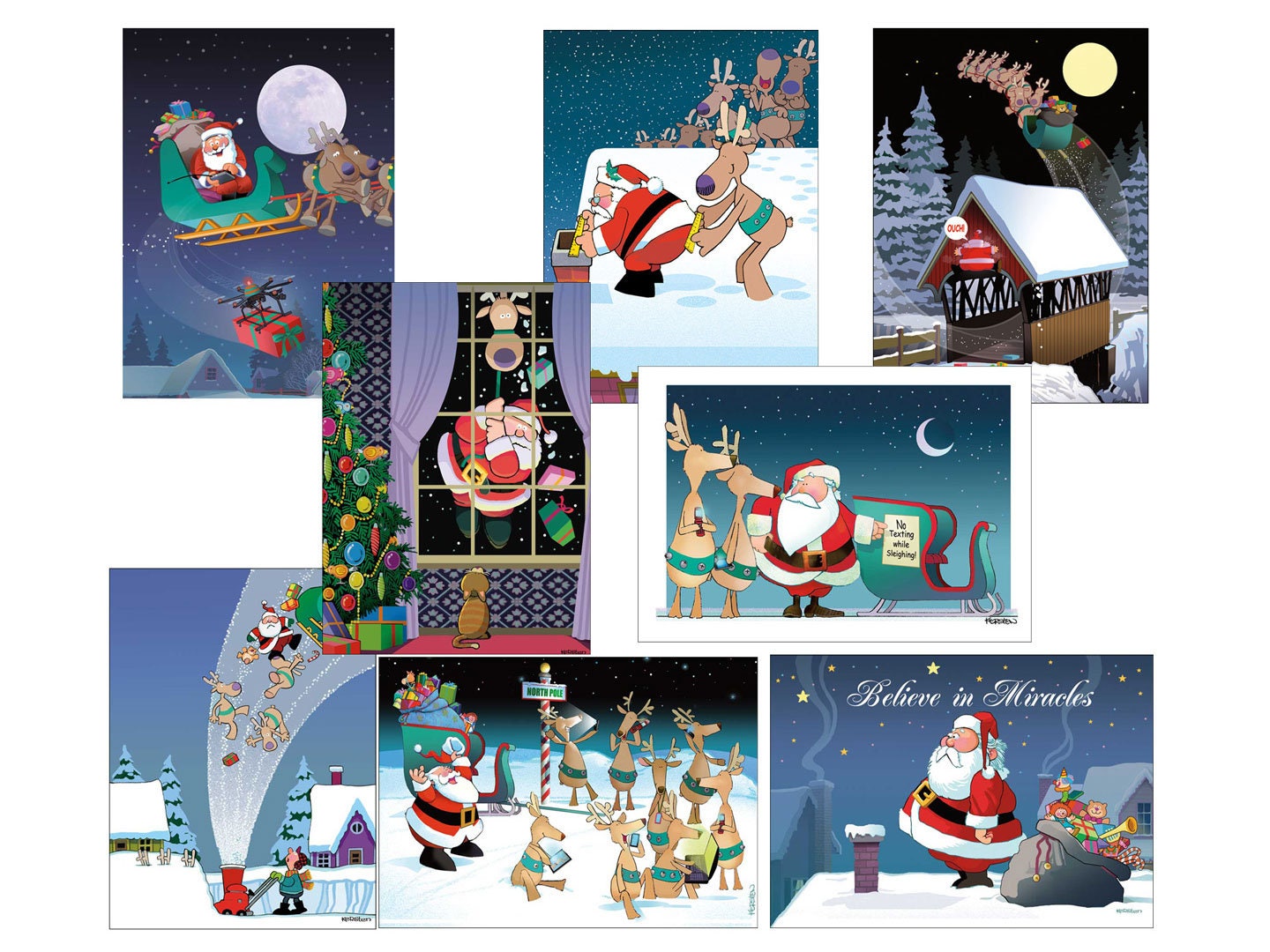 Funny Christmas Cards Variety Pack 24 Cards & 25 Envelopes - Etsy