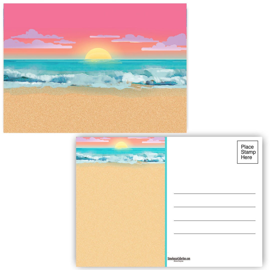 Beach Sunset Postcards - Set of 40 - 4 X 6 Postcards - 17089 - Etsy