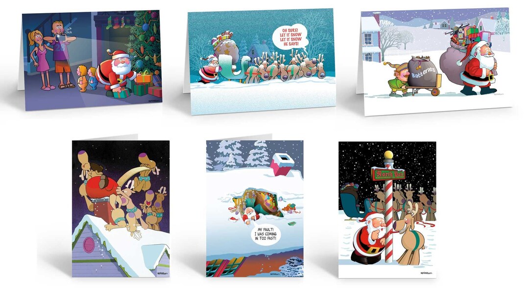 Funny Christmas Card Variety Pack- Boxed Funny Christmas Cards ...