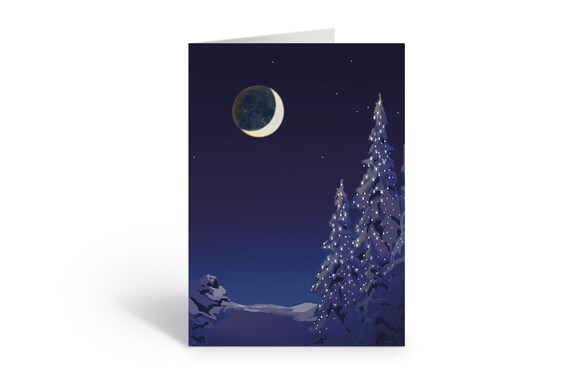 Silent Night Holiday Card 18 Christmas Cards & Envelopes - Etsy