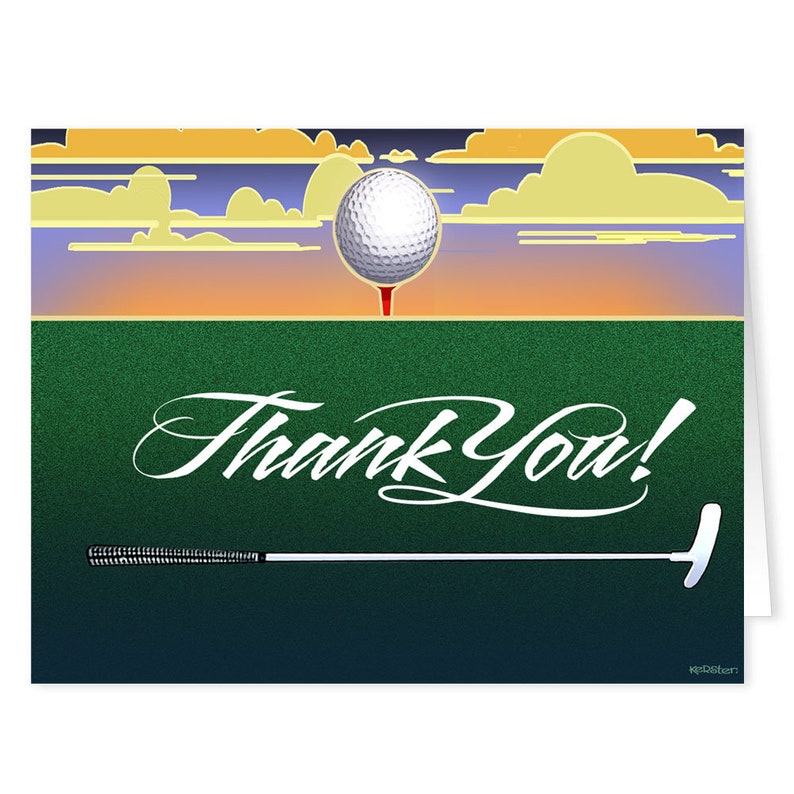 Golf Thank You Note Cards - Box of 12 Golfing Gift Notes - Etsy