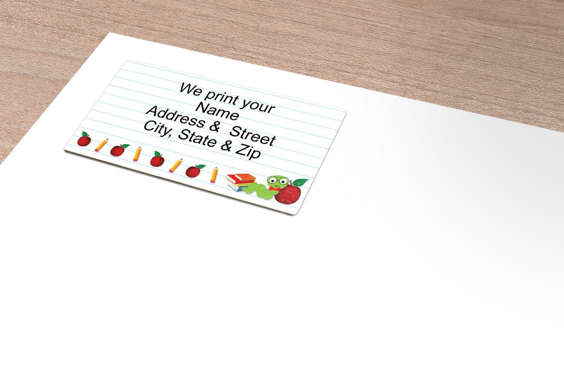 Teacher Address Label - Personalized Teacher Address Label - B21271 - Etsy