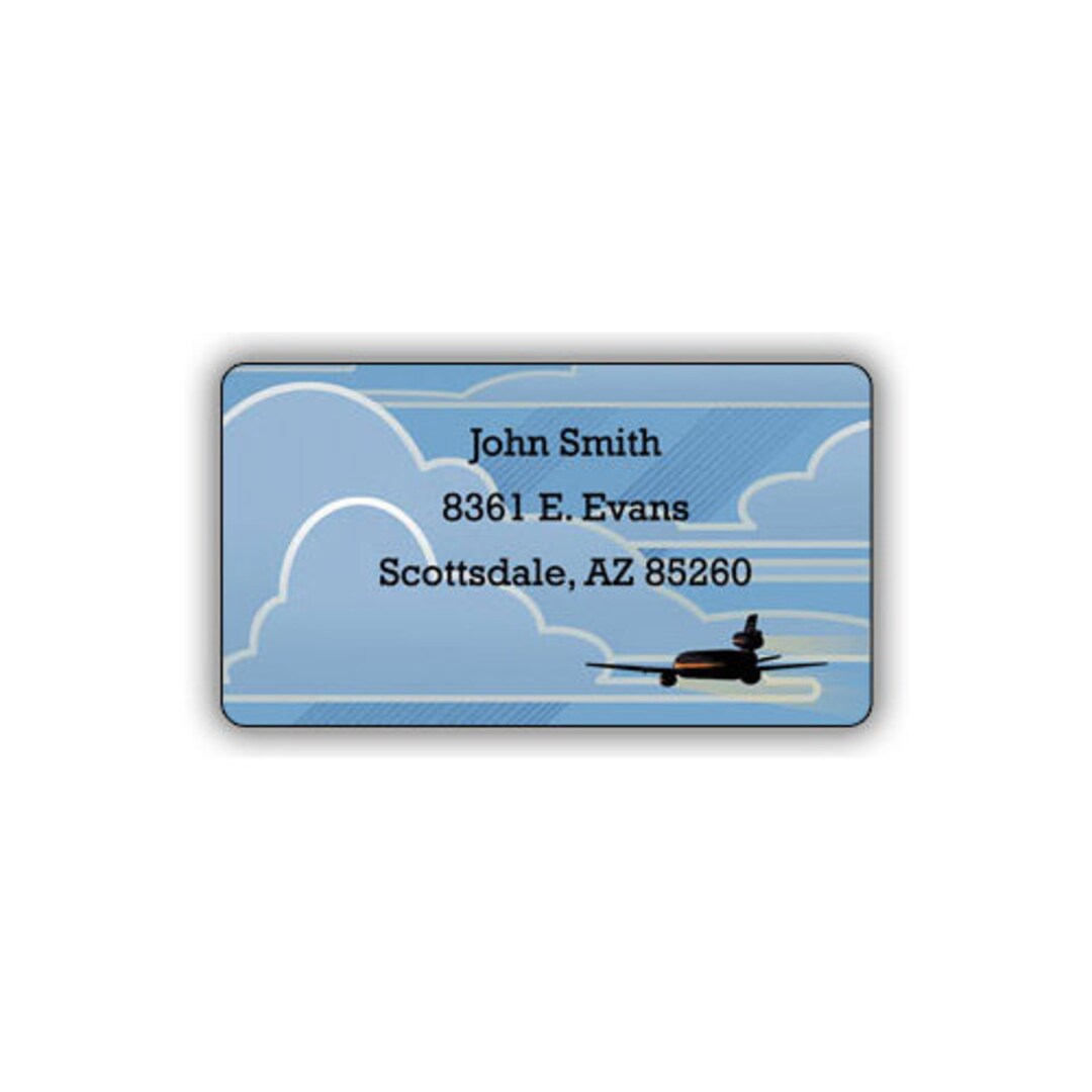 Jet Airliner Personalized Return Address Label -aviation Themed ...