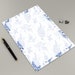 French Country Blue Floral Stationery - 8.5 X 11 Inches - 60 Paper ...