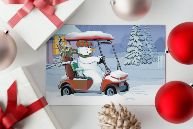 Golf Christmas Card Variety Pack - 24 Golfing Holidays Cards ...