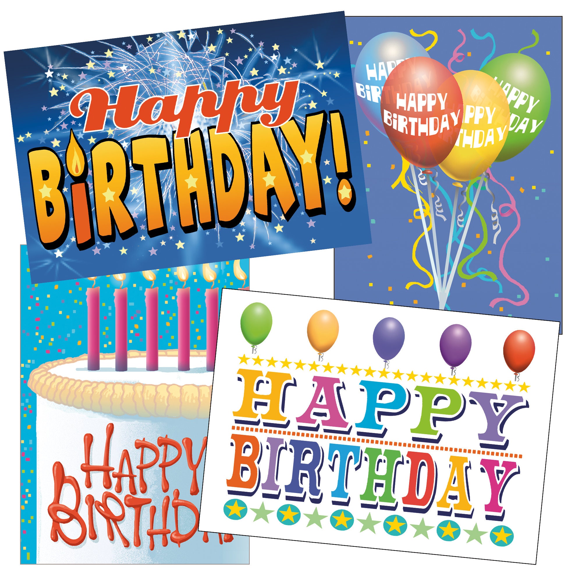 36 Bulk Value Pack Birthday Card Assorted Pack - Set of 36 Cards ...