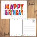 Happy Birthday Postcards Full Color Font & Back bulk Pack of 40 4 X 6 ...
