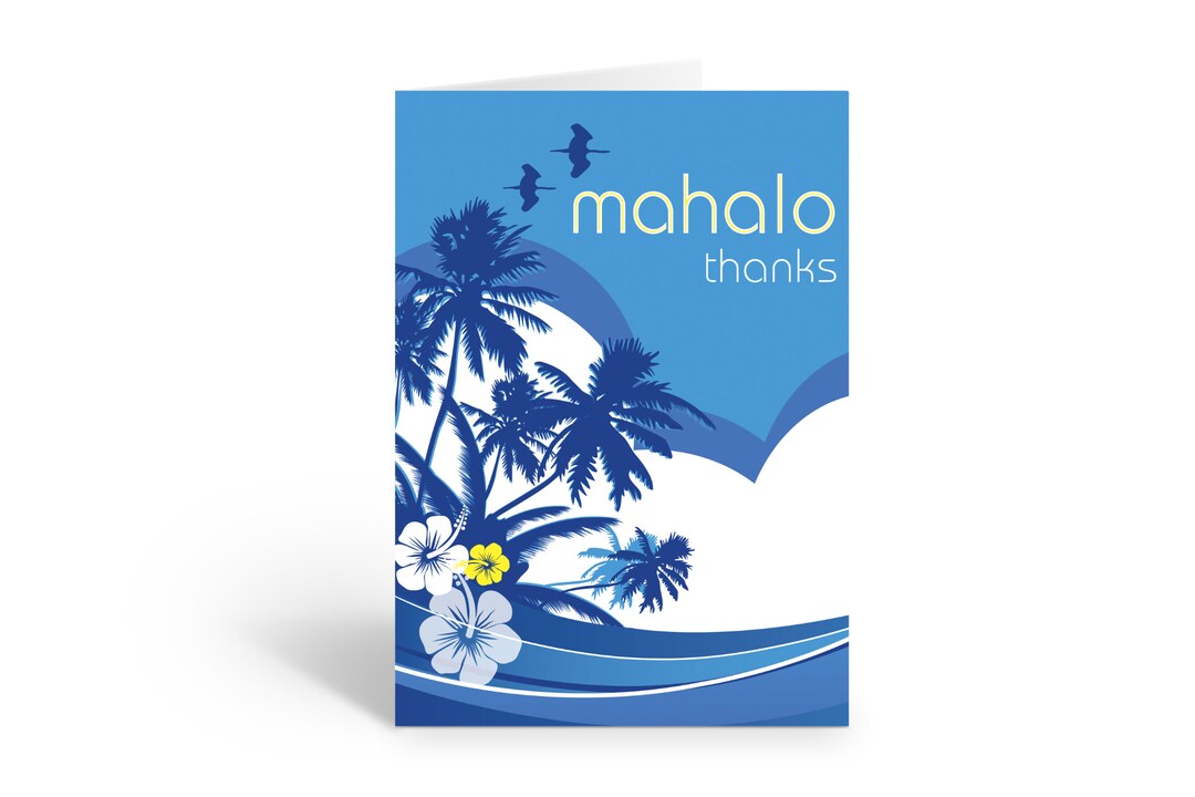 Mahalo Thanks - 10 Boxed Cards & Envelopes - Beach Note Cards - B14020 ...