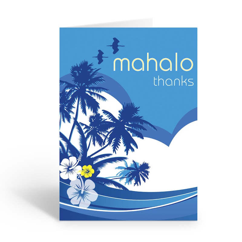 Mahalo Thank You Cards - Etsy