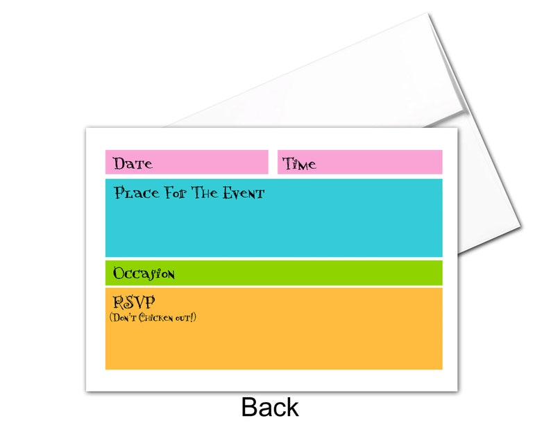 Funny Party Invitations 25 Invites & Envelopes Hilarious - Etsy