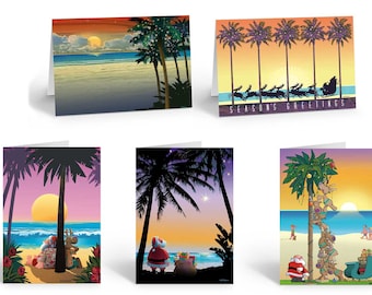 Tropical Christmas Card | Etsy