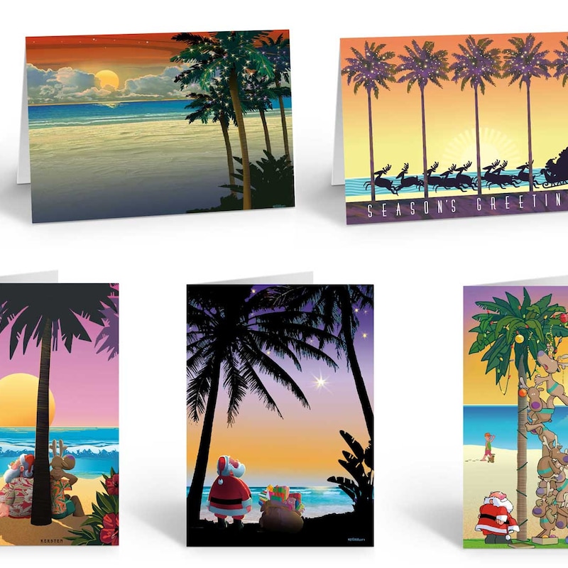 Tropical Christmas Card - Etsy