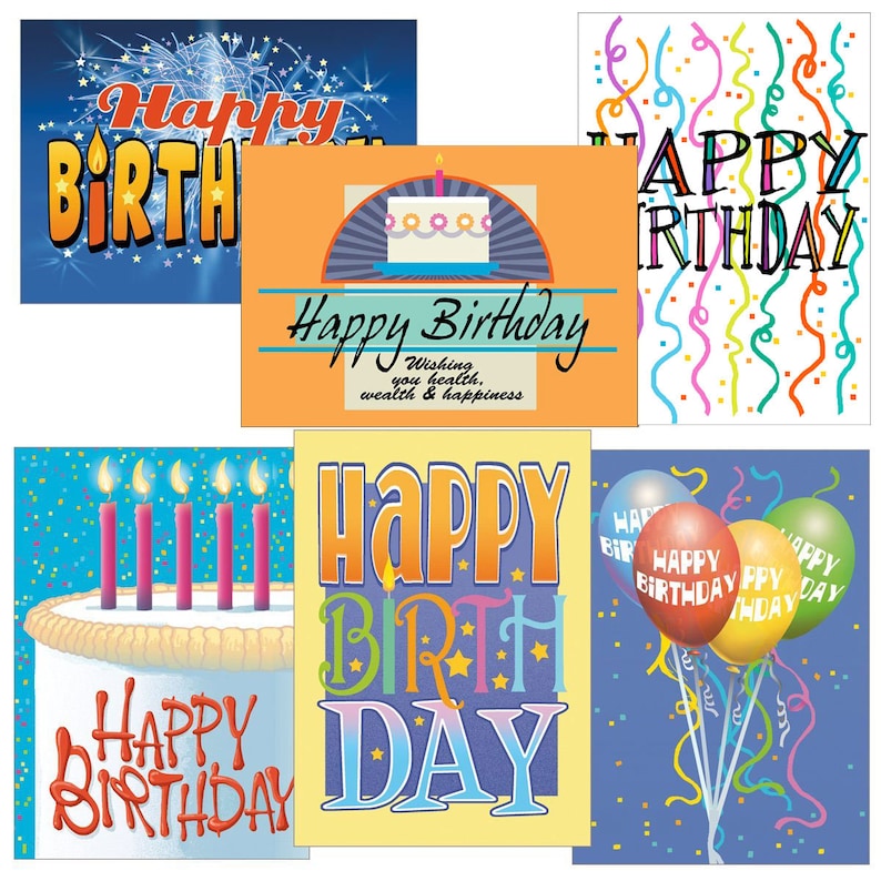 24 Bulk Value Pack Birthday Card Assorted Set of 24 Cards & - Etsy