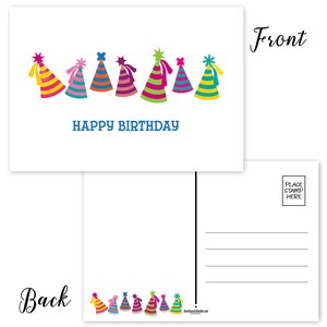 Set of 50 Assorted Happy Birthday Postcards - Full Color Both Sides ...